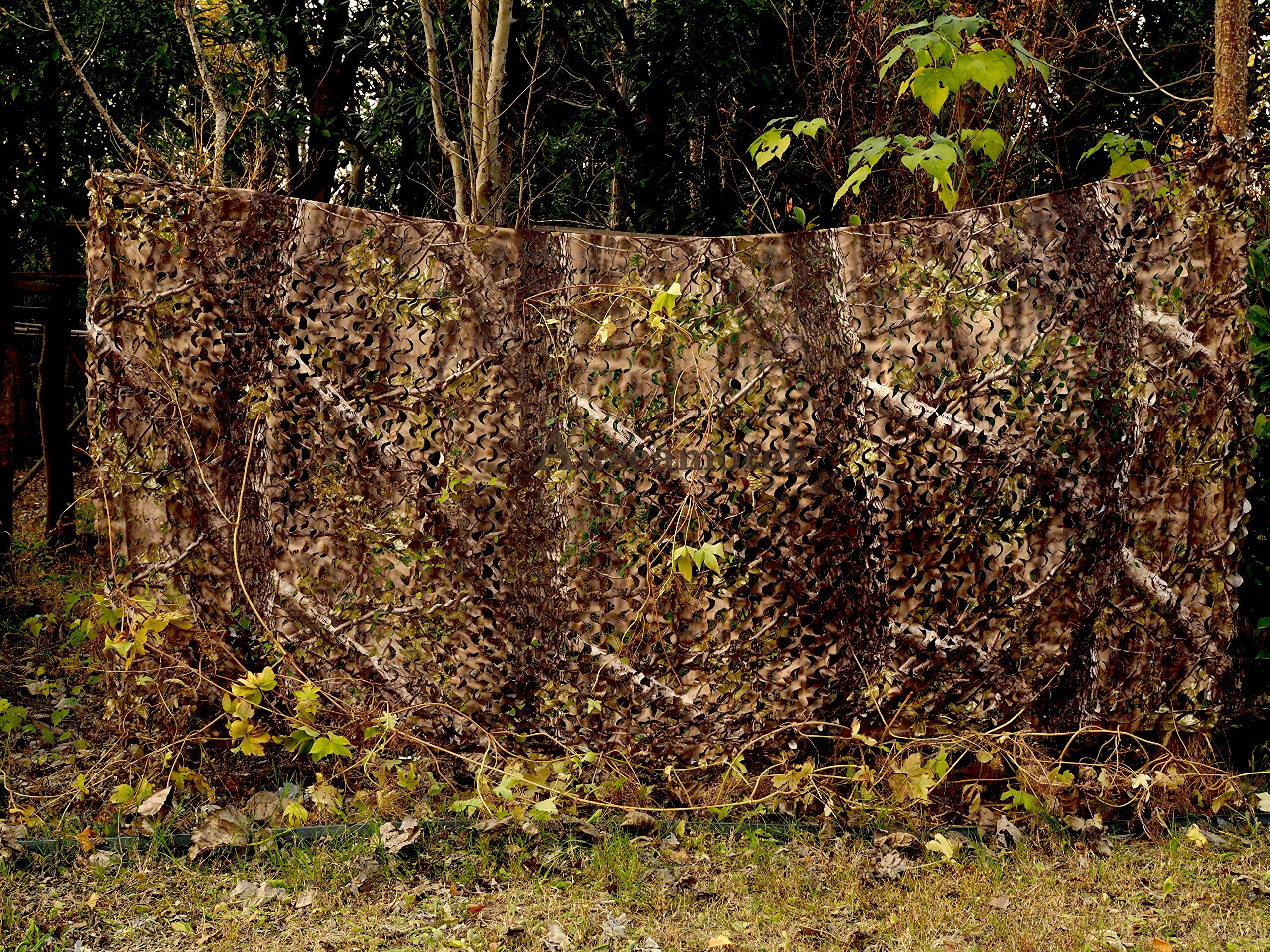 AUSCAMOTEK Camo Netting Camouflage Net for Turkey Blind Material Soft Quiet -Green 5x20Ft