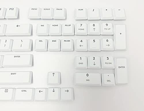 forG915 Complete Set of 87 keycaps to Replace Logitech G915/G913/G815/G813 TKL RGB Mechanical Gaming Keyboard(G915 White 109 Keys)