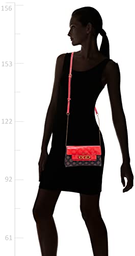 GUESS Zira Mini Crossbody Flap, Mocha Logo/Poppy