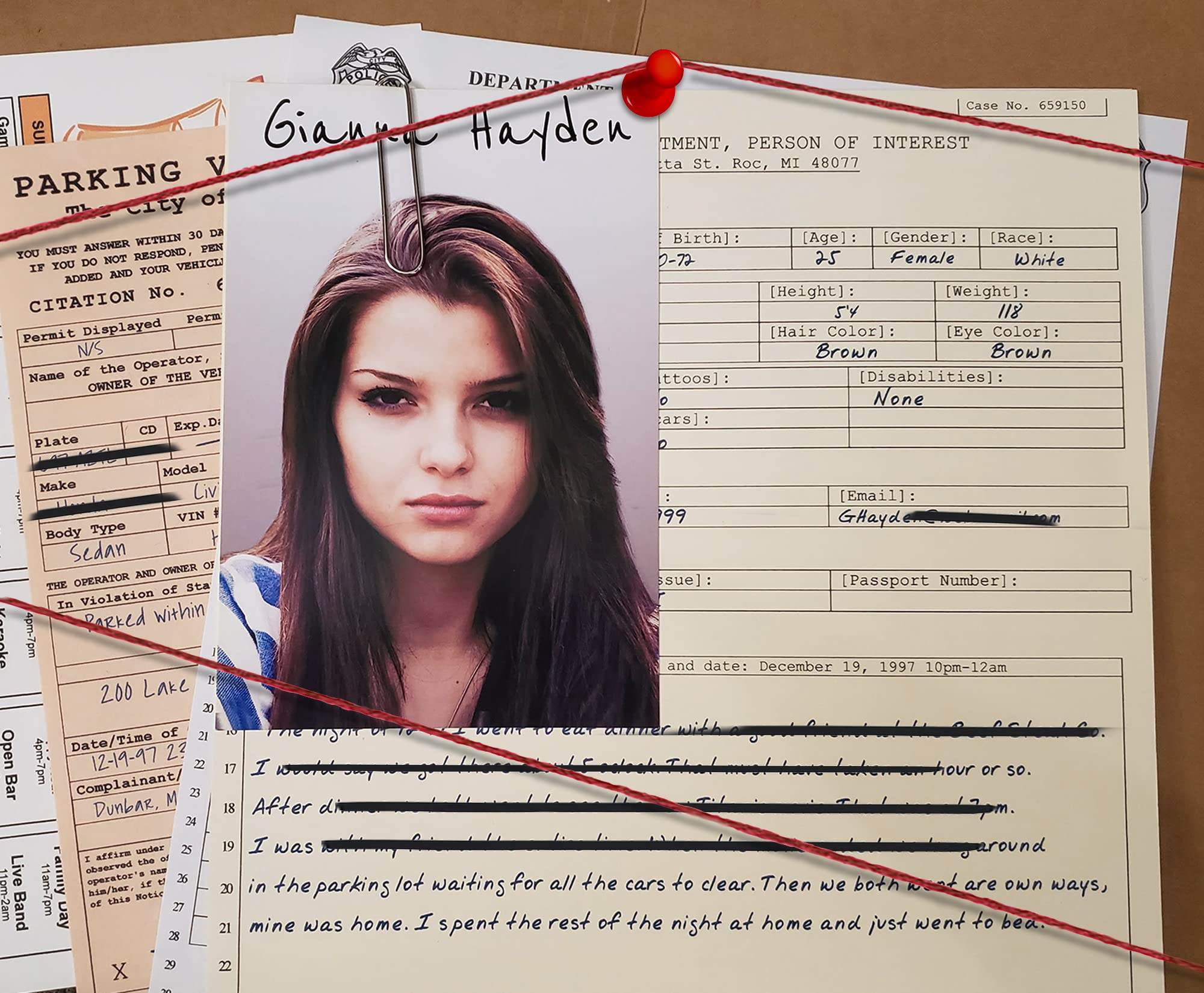 Detective Murder Unsolved Murder Mystery Game - Murder @ Park Place - Unsolved Murder Mystery Cold Case Files Game