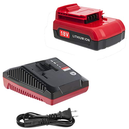 Cell9102 Replacement Porter Cable 18V Battery and Charger Starter Kit, PC18B Lithium Battery and Charger PCXMVC Compatible with Porter Cable 18V Cordless Power Tools,Capacity Output 2.0Ah