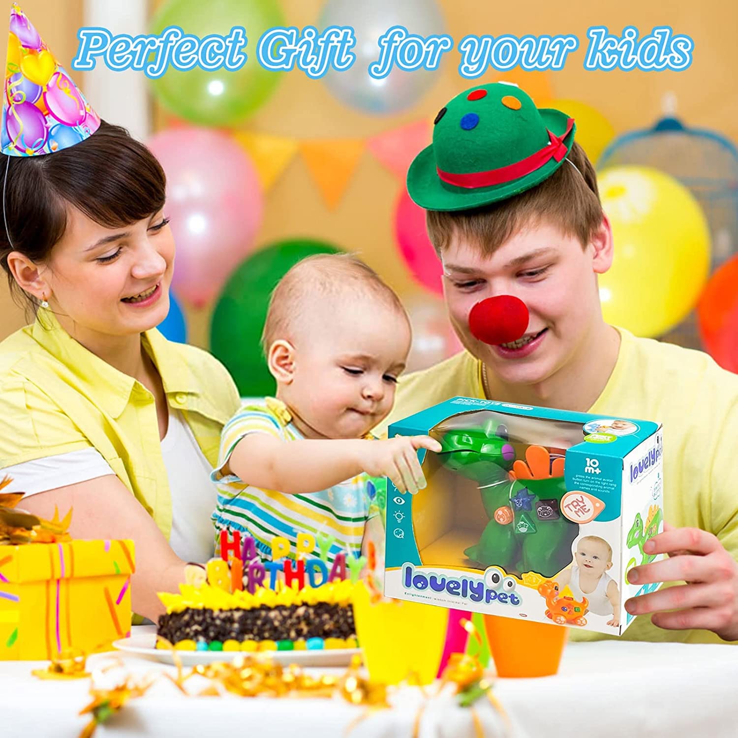 Push & Pull Toys for Toddlers 1-3 | Baby Toys 12-18 Months Can Sit & Stand &Roll, Pull Toy Dinosaurs with Lights & Sounds for Perschool, Boys Girls First Educational Gifts