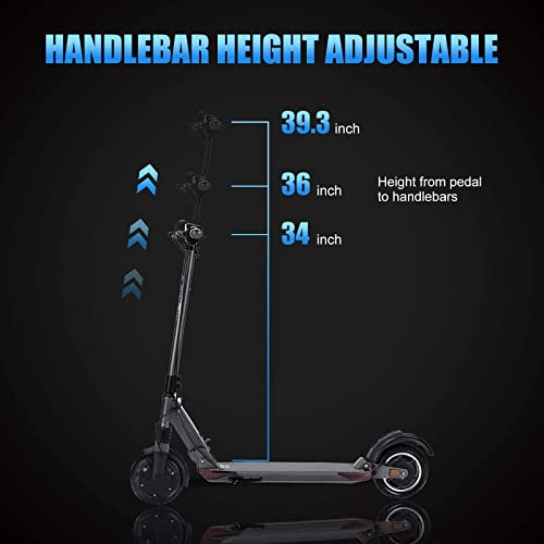 E-TWOW GT SE Electric Scooter, 31 Mile Range, 25 MPH Max Speed, 275lbs Max Load, Adjustable Handlebar Height, Lightweight(29lbs) and Foldable, Great for Commuting, UL Certified