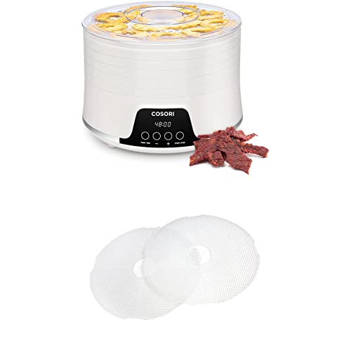COSORI Food Dehydrator Pioneer Style CFD-N051-W & Food Dehydrator Machine Mesh Screen CFD-MS051-WUS