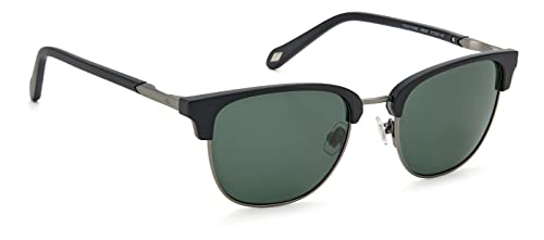 Fossil Men's Male Sunglass Style FOS 2113/G/S Square, Matte Black/Green, 51mm, 20mm