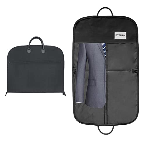 DYBHRD 47-Inch Travel-Suit-Bag Foldable Waterproof Garment Bags for Travel Hanging Clothes, Durable Oxford Fabric Portable Suit Carrier, Suitable for Men Travel