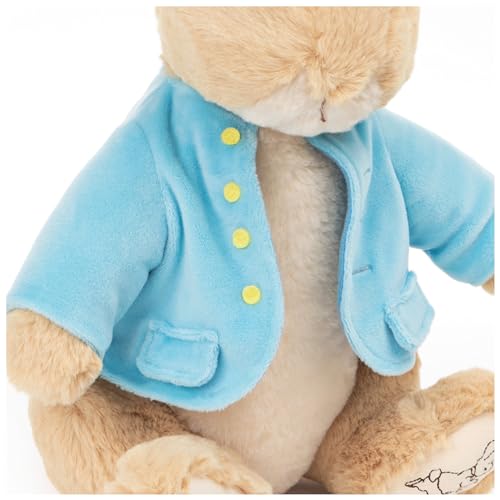GUND Beatrix Potter Classic Peter Rabbit in Blue Coat Deluxe Soft Plush Stuffed Animal Bunny, Brown, 11”