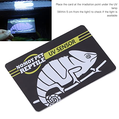 HEEPDD 5Pcs Quick Test UVB Sensor Cards, Reptile UV Tester Heating Lamp Photochromic UVB Card Indicator for UVA UVB Reptile Bulb Light Lamp