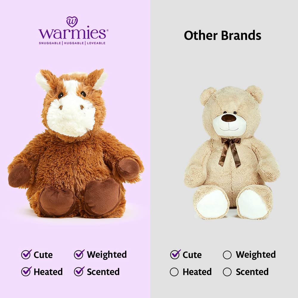 Horse Warmies - Cozy Plush Heatable Lavender Scented Stuffed Animal