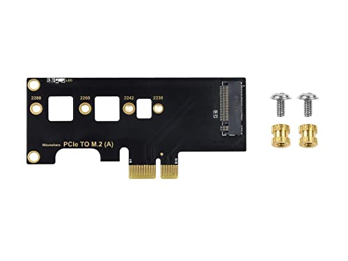 waveshare PCIe to M.2 Adapter Supports Raspberry Pi Compute Module 4 Adapter for NVMe Protocol M.2 Faster Reading/Writing Improving Efficiency