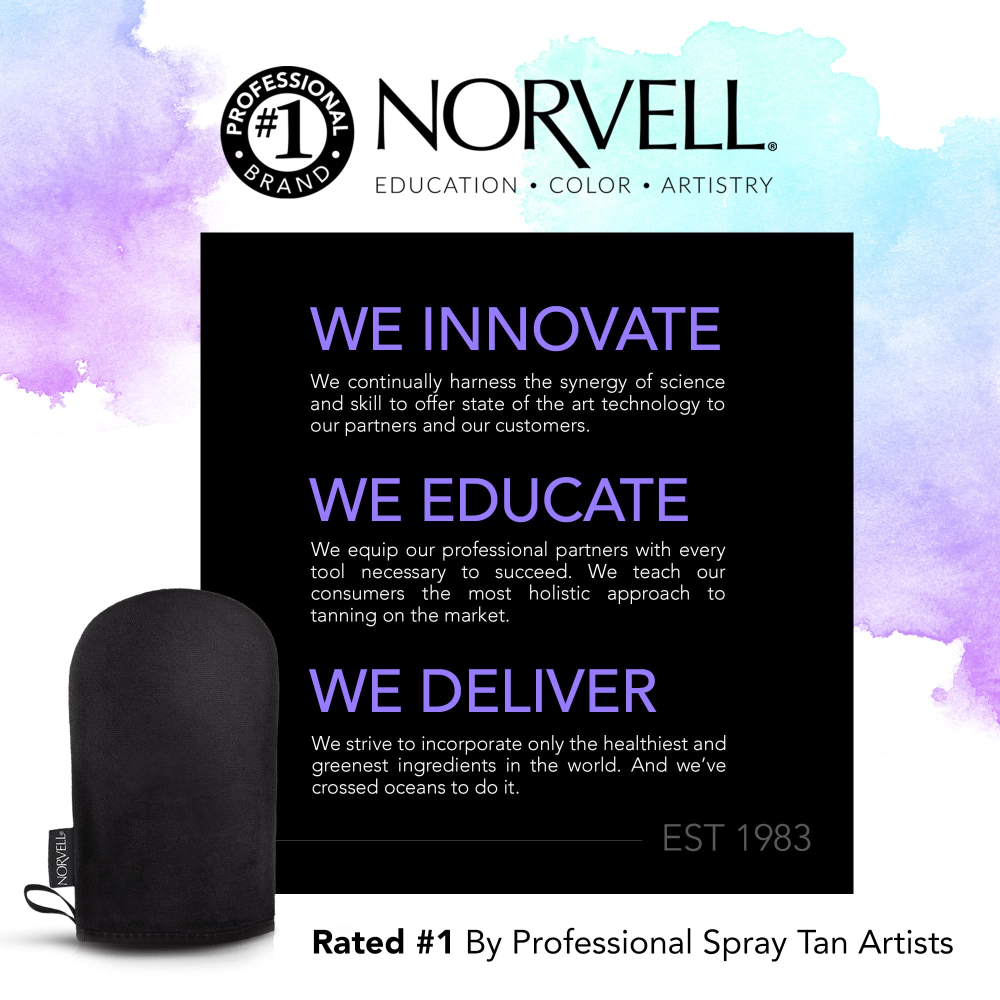 Norvell Sunless Streak free Self Tanning Washable Applicator Blending Tan Mitt
