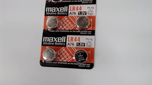 Maxell LR44 (A76) Batteries, 10 Count (775011)