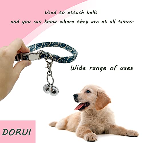 DORUI Dog Tag Clips 2 Pack Easy Change for Pet ID Tag Quick Clips Small Medium Large Dogs and Cats Collars|Silver|