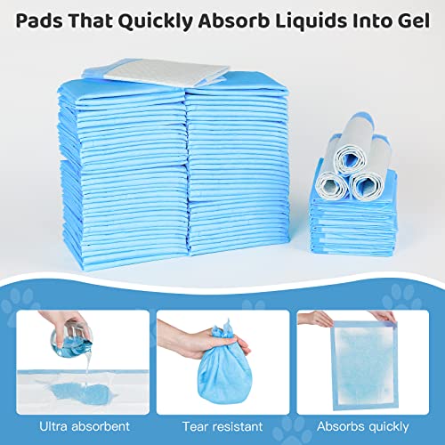 Disposable Puppy Training Pads 100 Count Pee Pads for Dogs, Cats, Rabbits and Guinea Pigs Waterproof Super Absorbent Odour Locking 13β x 18β