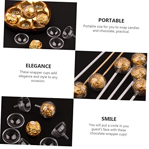 Dessert Cups 50pcs Chocolate Torus Clear Wrapping Paper Fresh Flower Bouquet Mini Cake Boxes Small Muffin Holder Chocolate Truffle Wrapper Cup Truffle Holder Truffle Cup