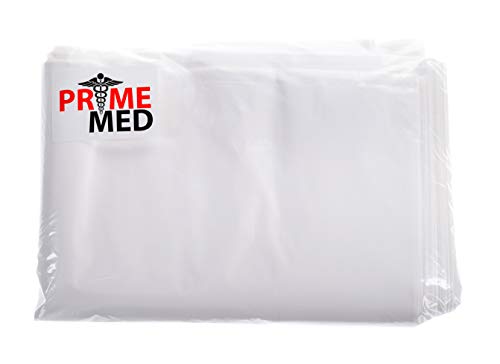 Disposable White Plastic Bibs for Kids (100 Pack)
