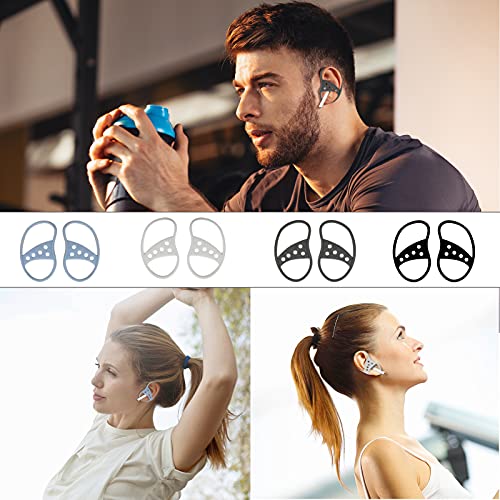 Earbud Hooks, Ear Attachment Loop for Wireless Ear Hooks for Airpods Universal Earhooks for Airpods Earbuds Anti-Lost Secure 27x48mm (BlueB2)