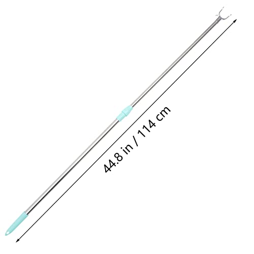 BUGUUYO Stainless Steel Telescopic Rod Retractable Clothesline Clothing Racks for Home Metal Coat Hanger Clothes Hook Reach Stick Telescoping Clothesline Pole Clothes Drying Supplies Elder