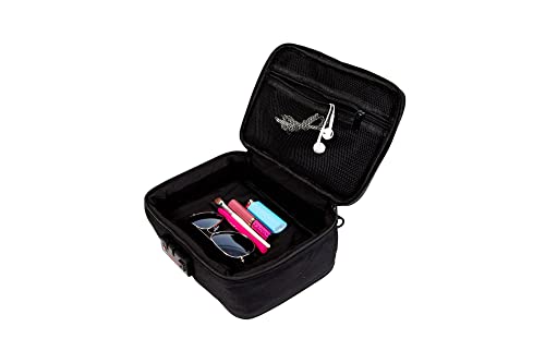 DIME BAGS Omerta Goodfella with Lock | Carbon Filter Locking Padded Pod | Activated Carbon Technology and TSA-Approved Combination Lock (10 inch, Black)