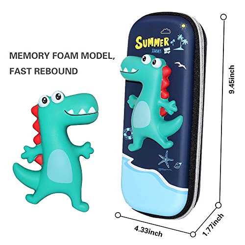 GANNEPIE 3D Decompression Stereo Cartoon Cute Pencil Case Holder EVA Carrying Pen Bag Pouch Simple Stationery for Adults Kids Purple Bear