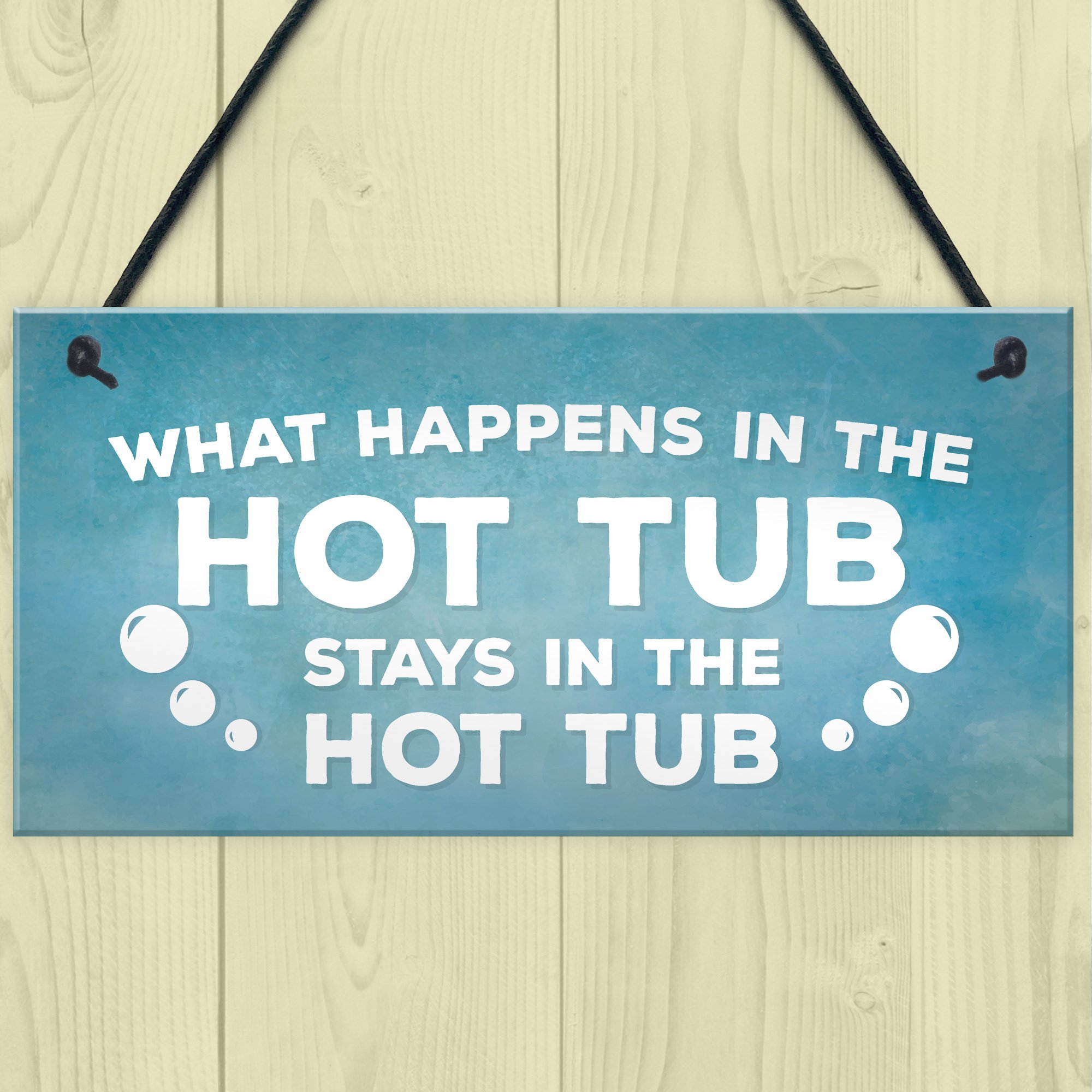 Hot Tub Novelty Funny Garden Hanging Wall Plaque Shed Jaccuzi Home Decor Sign