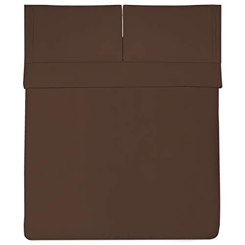 King Size Sheets - Breathable Luxury Bed Sheets with Full Elastic & Secure Corner Straps Built In - 1800 Supreme Collection Extra Soft Deep Pocket Bedding Set, Sheet Set, King, Brown