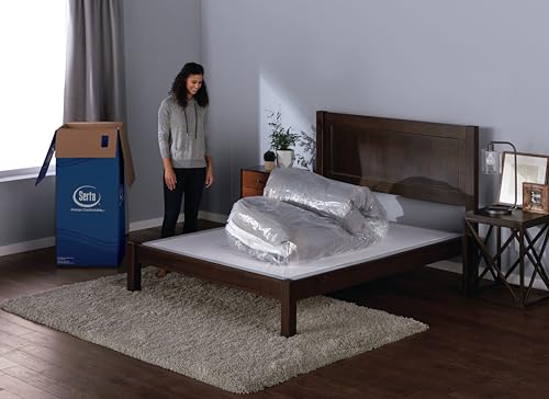 Serta 9" Gel Infused Memory Foam Mattress - California King, White/Gray