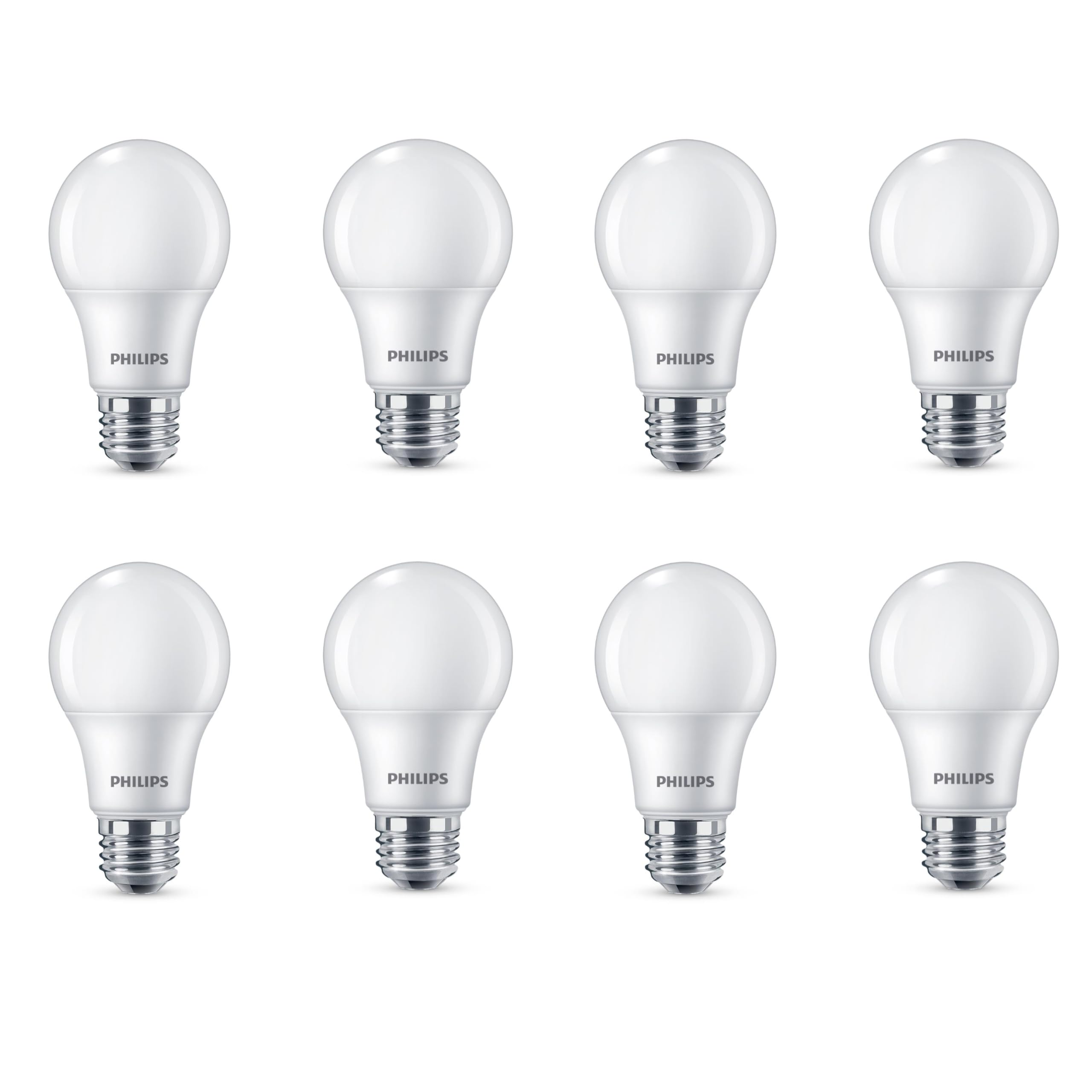 PHILIPS 60-Watt Equivalent A19 Non-Dimmable E26 LED Light Bulb Daylight 5000K (8-Pack)
