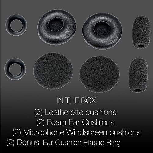 Ear Cushion Kit for Blue Parrott C400-XT Bluetooth Headset 204159 - Replacement Accessories - Ear Cushions, Microphone Foam Windscreens Covers by Global Teck