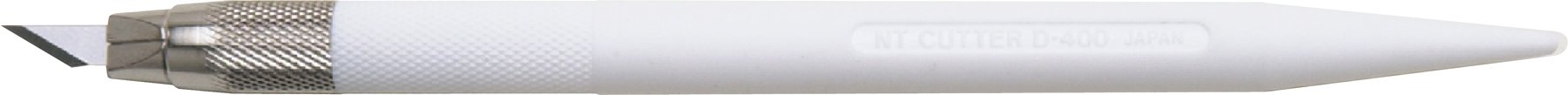 NT Cutter Resin Holder Art Knife, White Holder, 1 Knife (D-401P-W)