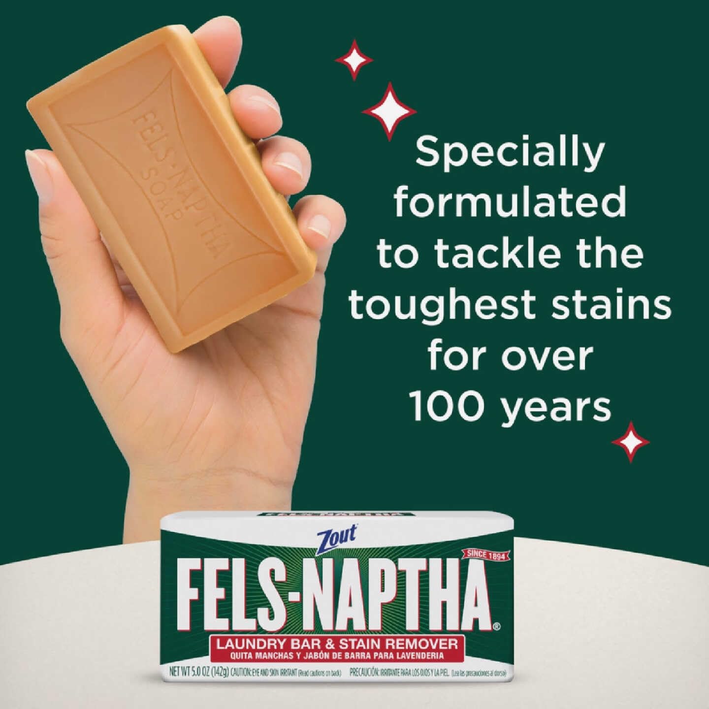 Dial Corporation Fels-Naptha Laundry Bar Soap, 5 Ounce (Pack of 6)