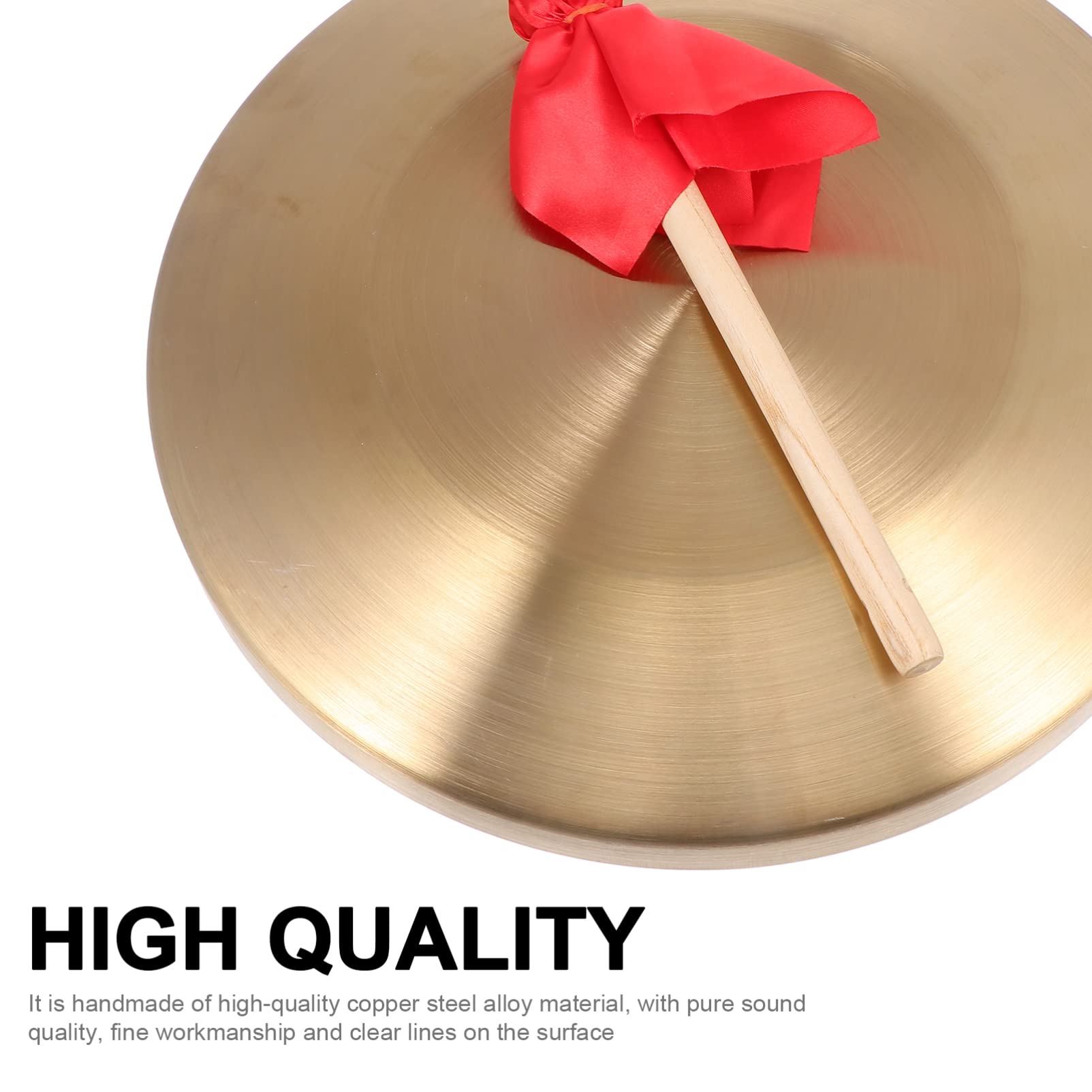 Generic Gong with Mallet, 32 cm/12.59inch Tam Tam Gong Traditional Chinese Percussion Instrument, Copper Decorative Chau Gong for Home, Office(42O43FLA148)