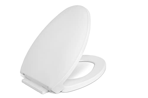 Centoco 1700SC-001 Luxury Plastic Elongated Toilet Seat with Slow Close, White