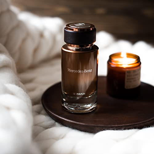 Mercedes-Benz - Le Parfum - Irresistible Fragrance For Men - Wood And Leather Scent - For Dynamic, Leading Personalities - Pink Pepper, Bergamot, Violet Leaves, Amber Notes - Eau De Parfum - 4 Fl Oz