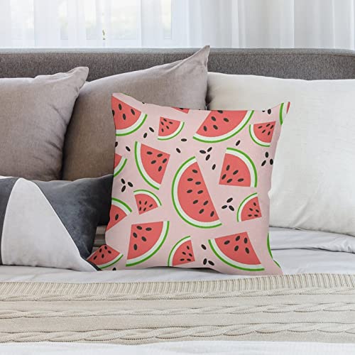 DMIPIRLS Outdoor Pillow Cases for Sofa Soft Set of 1 Pillowcases,Stylish Pink Watermelon White 26x26 Inches