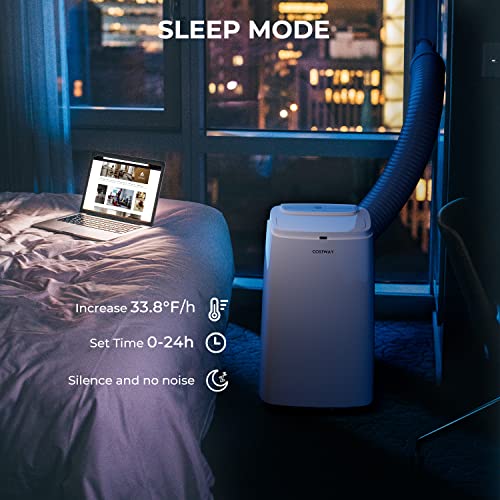 DORTALA 12000 BTU Portable Air Conditioner, 3-in-1 AC Cooling Unit with Dehumidifier & Fan Modes, Remote Control, Cools 450 Sq. Ft, Compact Freestanding Air Conditioner, White (12000BTU)