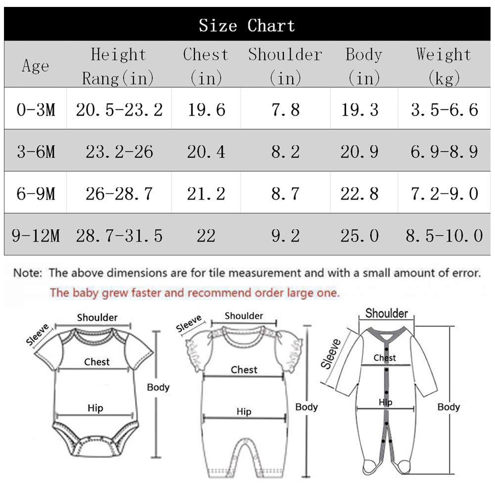 GORBAST Newborn Baby Boys' Gentleman Romper Clothes Suit Long Sleeve Jumpsuit Outfit with Bow Tie (0-3Months, SG046)