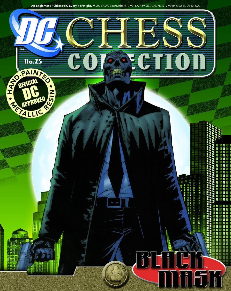 Eaglemoss DC Chess Figure & Collector Magazine #25 Black Mask Black Pawn