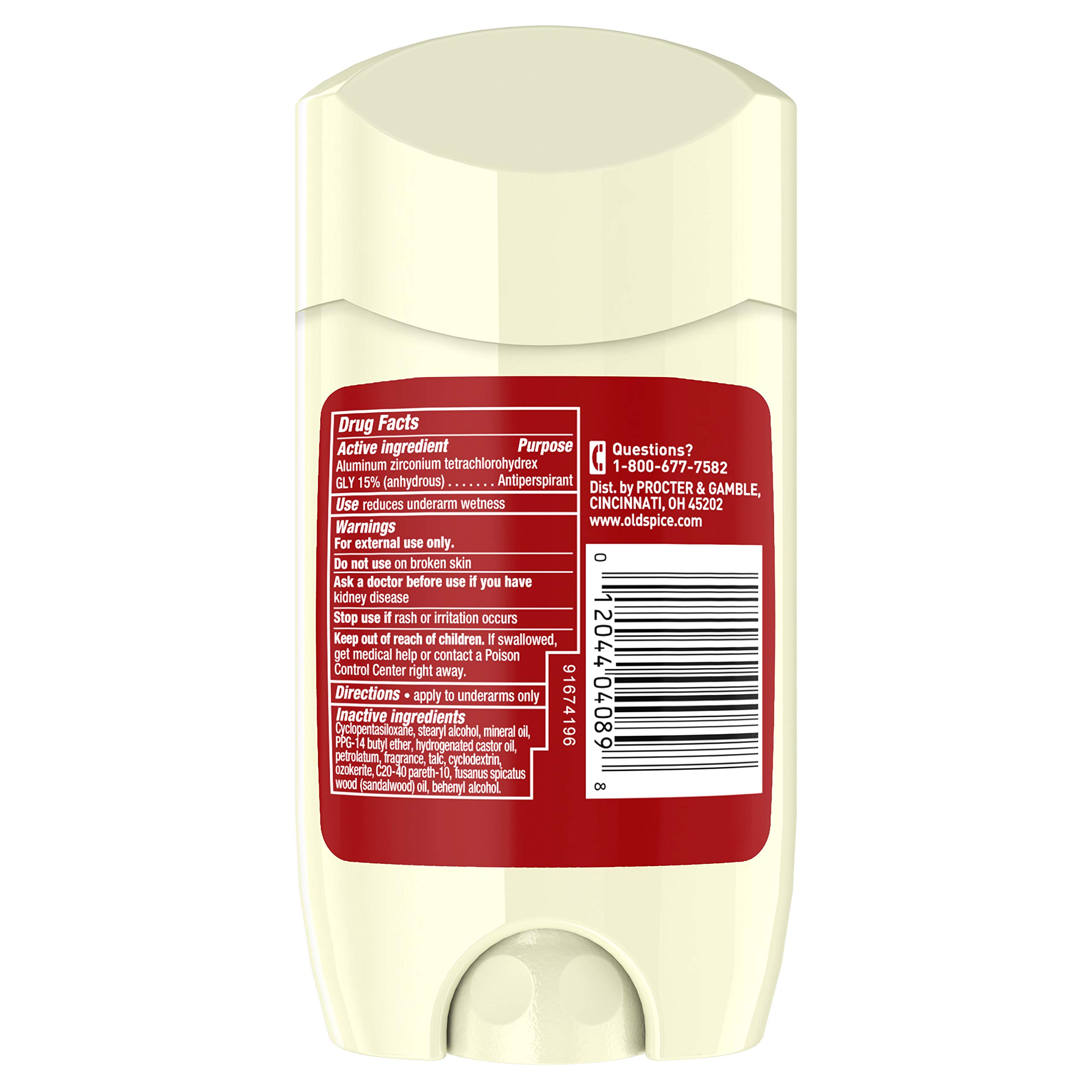 Old Spice Antiperspirant Deodorant for Men, Timber With Sandalwood, Inspired by Natural Elements, Invisible Solid, 2.6 Oz, Pack of 12