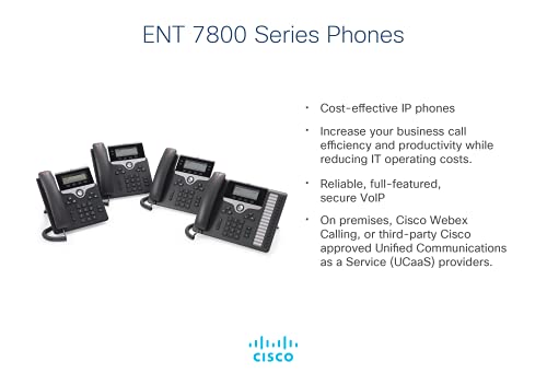 Cisco CP-7841-K9= 7800 Series Voip Phone (Power Supply Not Included), black
