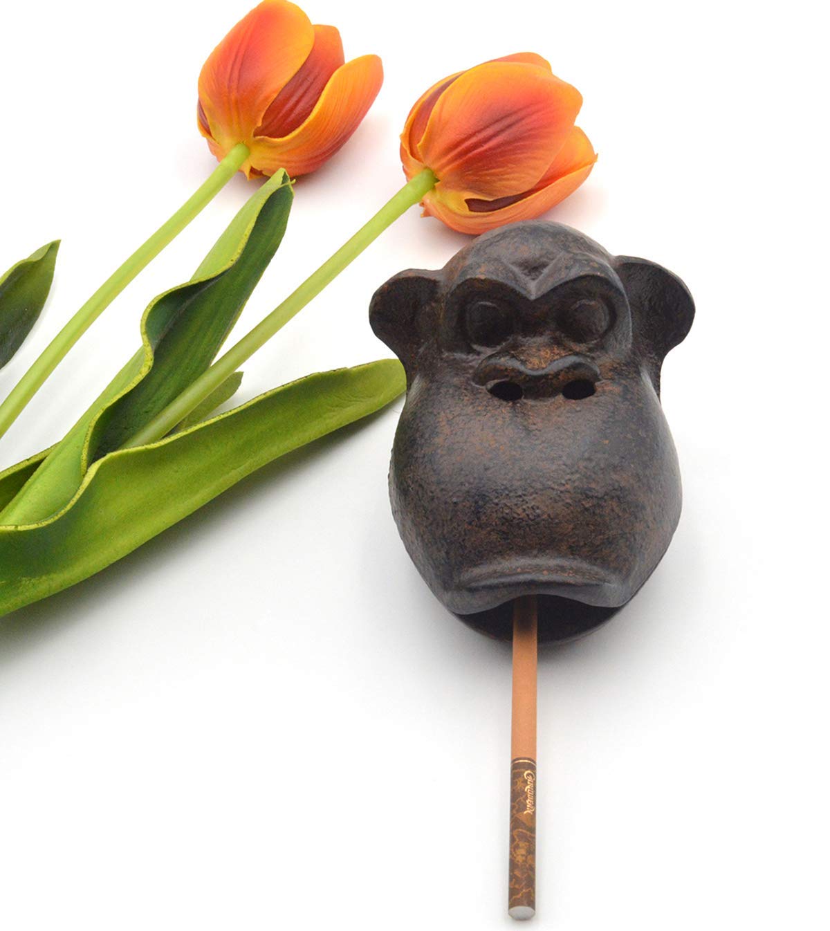 YIMIFLA Cigar Ashtray, Monkey Cool Ashtray for Cigarettes Outdoor Cast Iron Ash tray Ash Holder for Patio Home Office Decoration, Great Gift for Men and Women