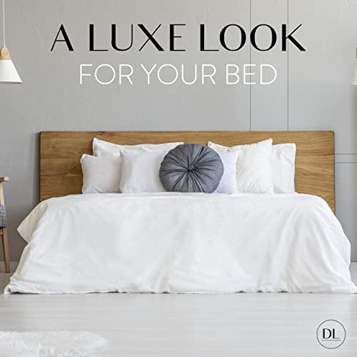 Danjor Linens Twin Sheets - Perfect Dorm Room Essentials Bedding- Hotel Luxury - 4 pc Soft Bedding & Pillowcases Set with Deep Pockets - Breathable Bed Sheets, Wrinkle Free - White Sheets