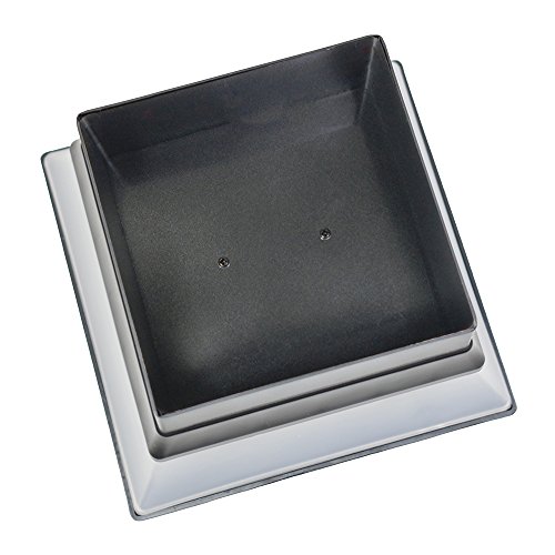 iGlow 18 Pack Black Outdoor Garden 4 x 4 Solar LED Post Deck Cap Square Fence Light Landscape Lamp Lawn PVC Vinyl Wood