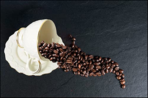 Ceramic Coffee Cup Set with Saucer Spoon 3 Piece Flower Elegant Vintage Coffee Cup,for Milk Afternoon Tea Black Tea(6.7 oz)