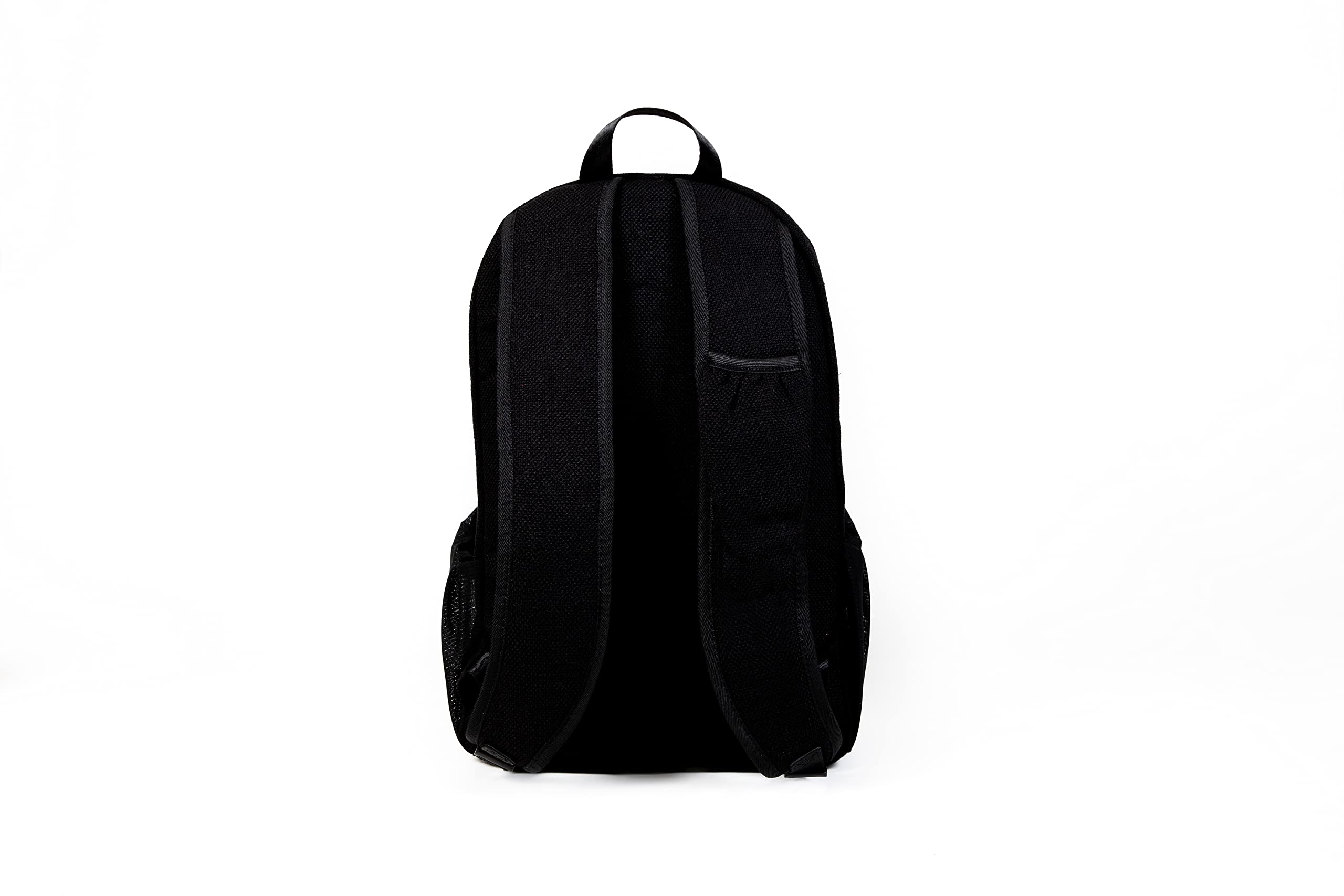 DIME BAGS City Dweller Casual Hemp Backpack with Padded Laptop Compartment and Water Bottle Holder (Black)