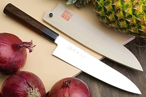 Yoshihiro Ice Hardened Stainless Steel Japanese Chef Knife Set (Gyuto (210mm) & Petty (150mm))