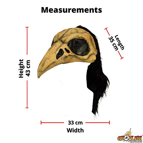 Ghoulish Productions Crow Bird Helmet Halloween Latex Mask