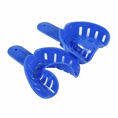 Dental Impression Trays Perforated Plastic Autoclavable 12Pcs Teeth Holder Upper & Lower for Adults and Child Multicolor