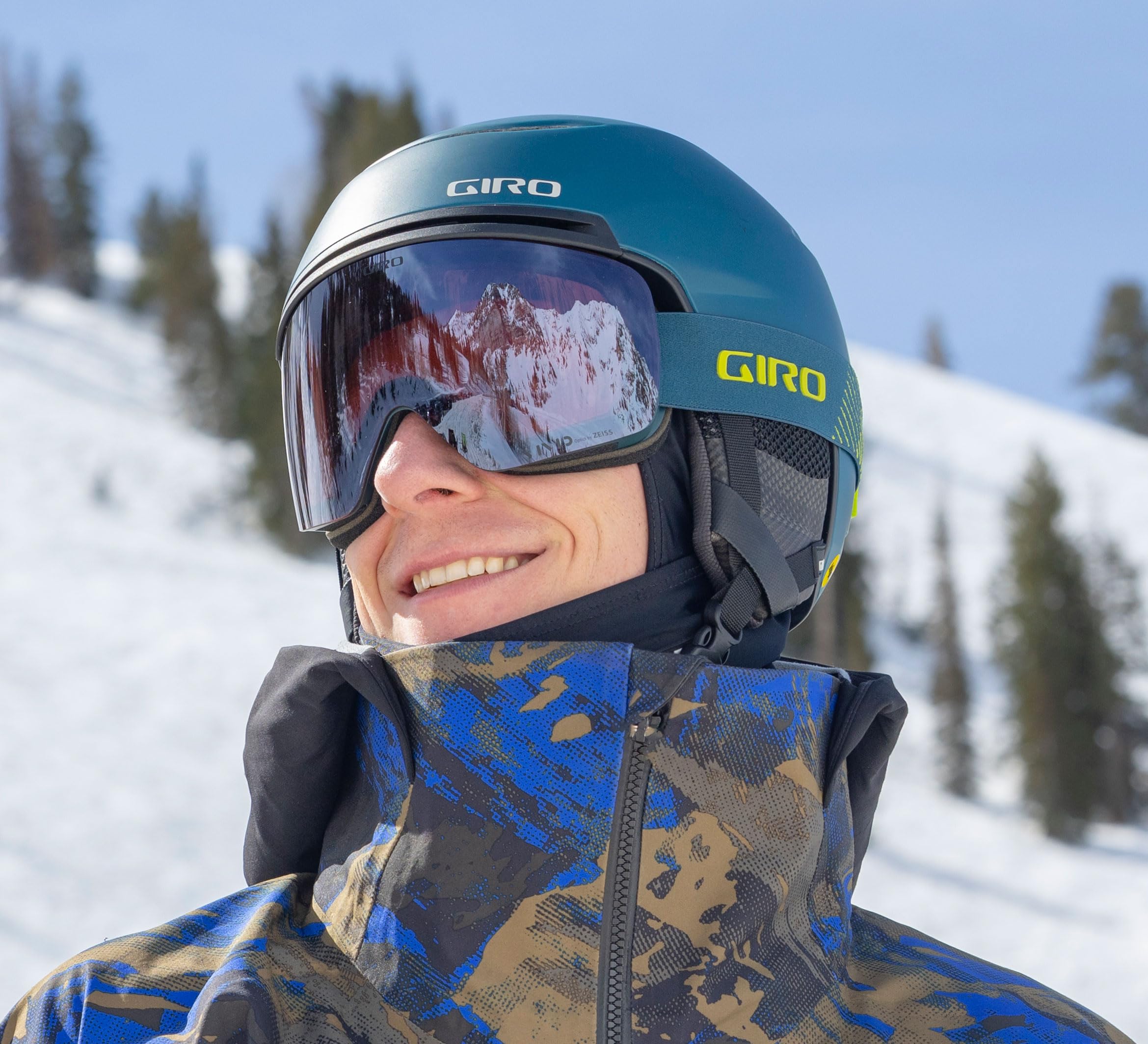 Giro Contour Ski Goggles - Snowboard Goggles for Men & Women - Black Wordmark Strap with Vivid Emerald/Vivid Infrared Lenses