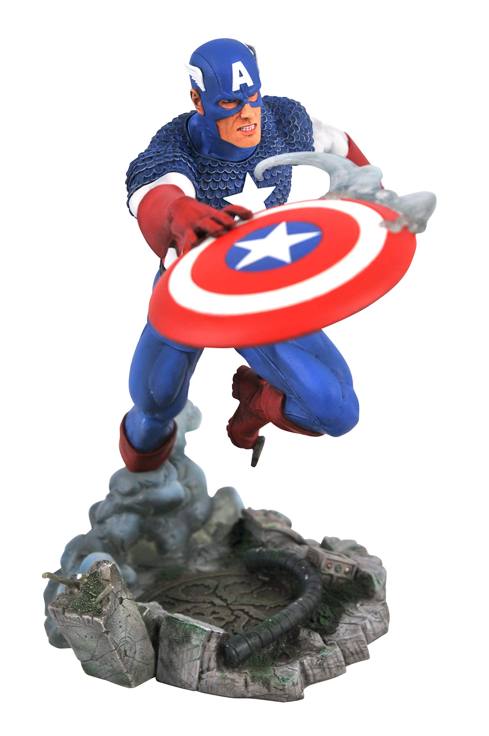 Diamond Select Toys Marvel Gallery VS: Captain America PVC Figure, 10 inches